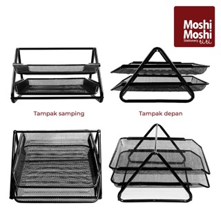 Jual Document Tray Desk Storage Foldable 2 Tiers Rak Kertas File ...
