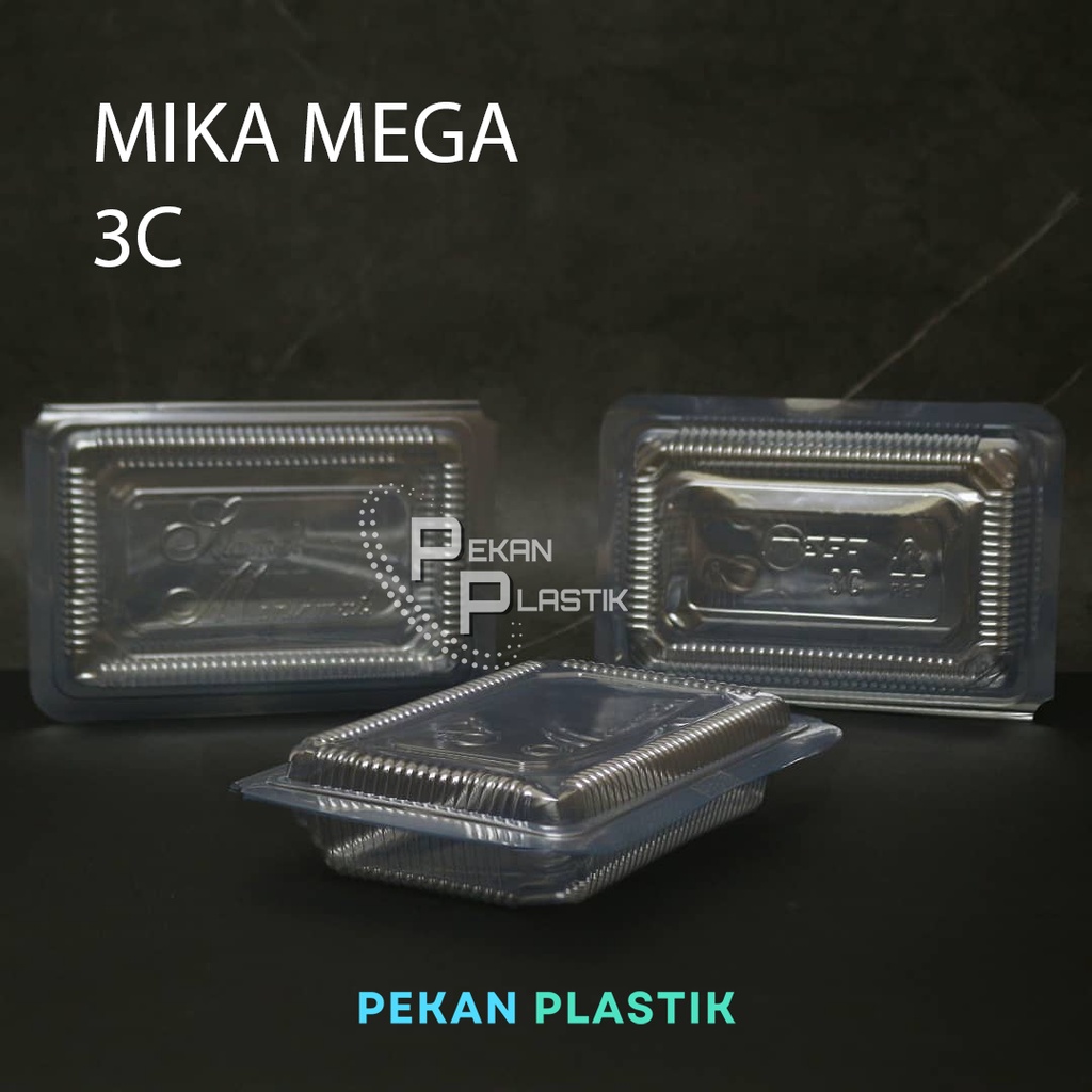 Jual Mika Plastik 3C Tebal /Kotak Nasi Kue Mie 3C MEGA | Shopee Indonesia