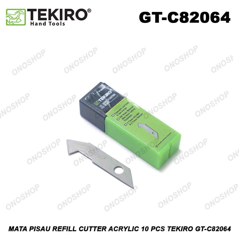Jual Mata Pisau Refill Cutter Acrylic 10 Pcs Tekiro GT-C82064 | Shopee ...