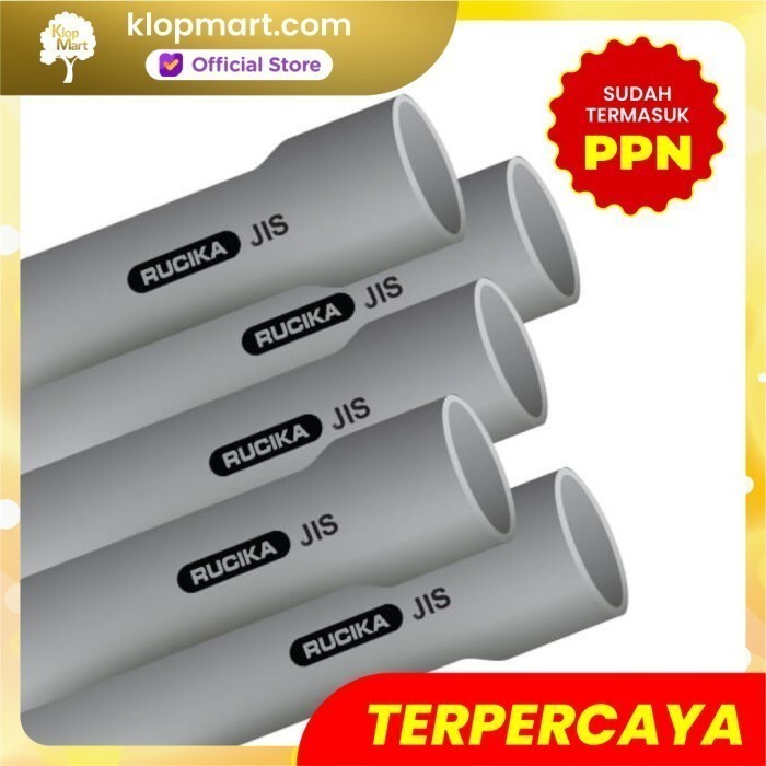 Jual Pneumatic Pipa Pvc Rucika Jis Type Vp - Ukuran : 1-1/2" (48Mm) - Abu | Shopee Indonesia
