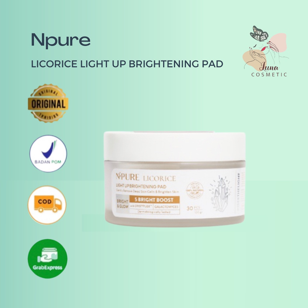 Jual NPURE LICORICE LIGHT UP BRIGHTENING PAD | Shopee Indonesia