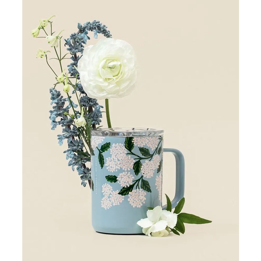 Jual CORKCICLE Coffee Mug 16oz Rifle Paper Co. - Blue Hydrangea ...