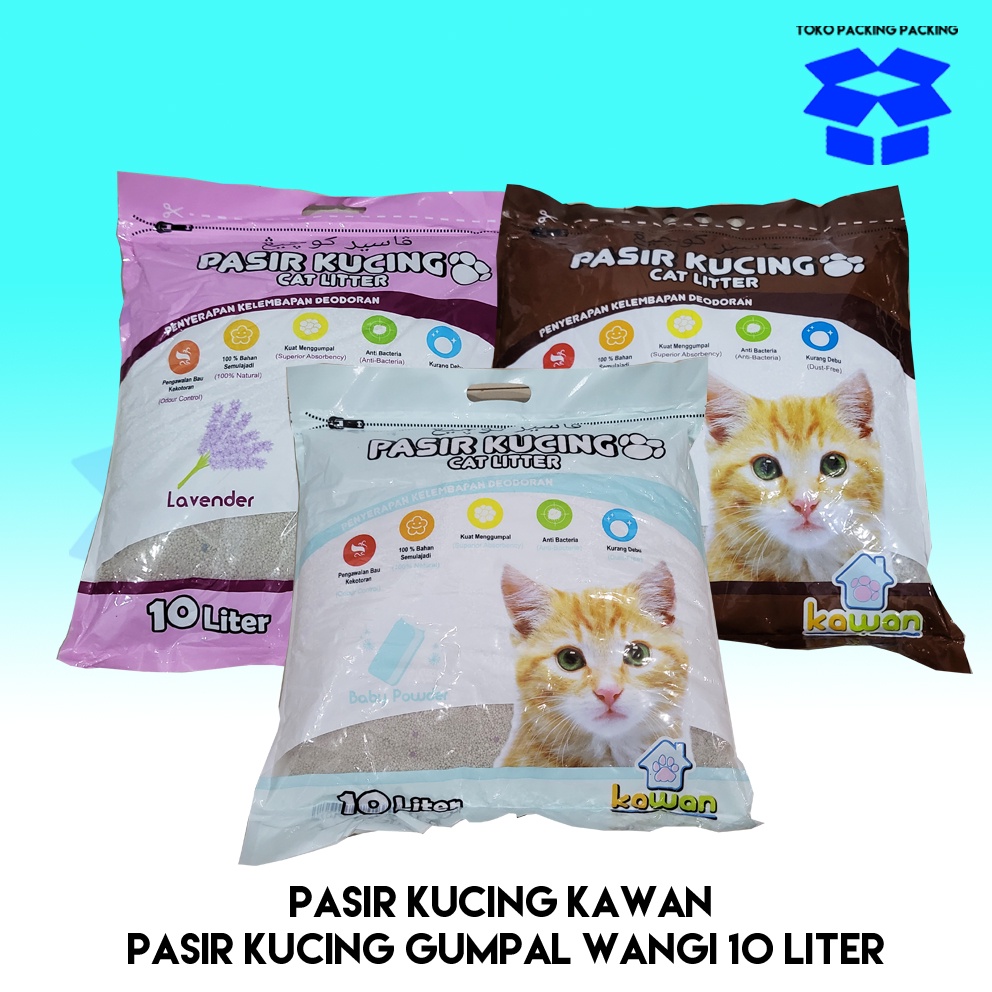 Jual Pasir Kucing Kawan / Pasir Kucing Gumpal Wangi 10 Liter | Shopee ...