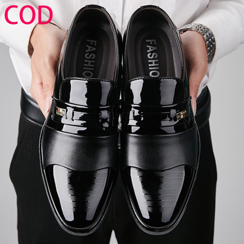 Jual 【COD】Sepatu kulit non-slip kasual yang nyaman untuk pria ...