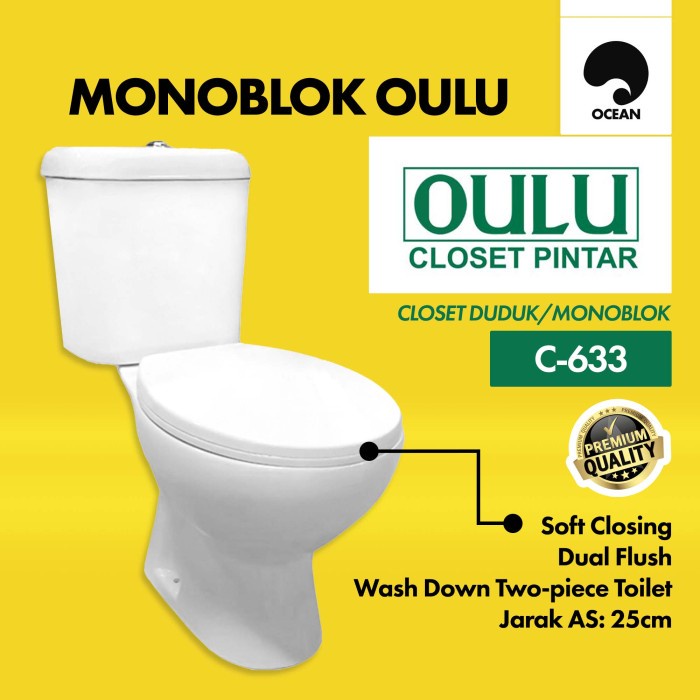 Jual KHUSUS INSTANT CLOSET DUDUK / KLOSET DUDUK OULU ORIGINAL / WC DUDUK TOILET MONOBLOCK | C ...