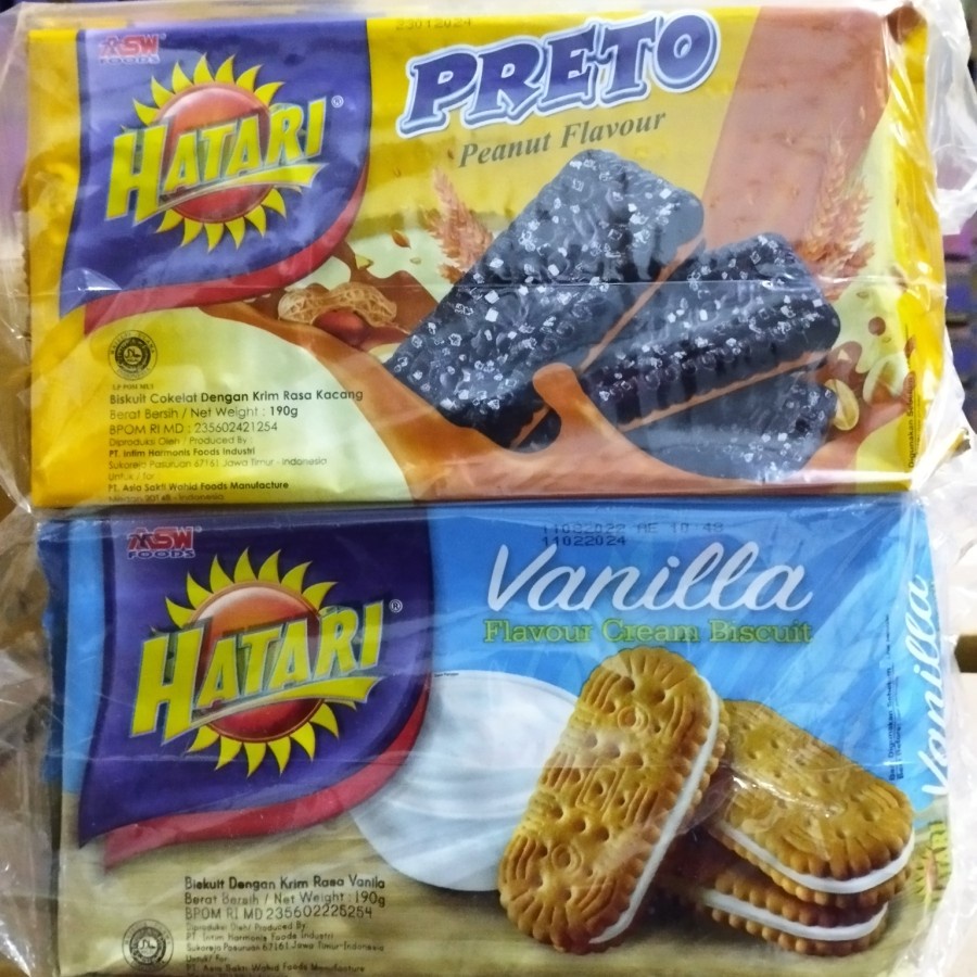 Jual hatari preto peanut flavour dan vanilla flavour cream 190gr ...