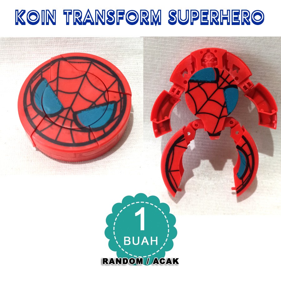 Jual Mainan Koin transformasi robot Superhero - Superhero transform ...