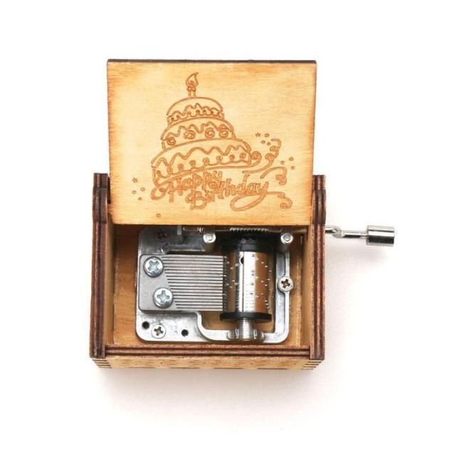 Jual Kotak Musik Kayu Antik Wooden Music Box Happy Birthday Kotak Music ...