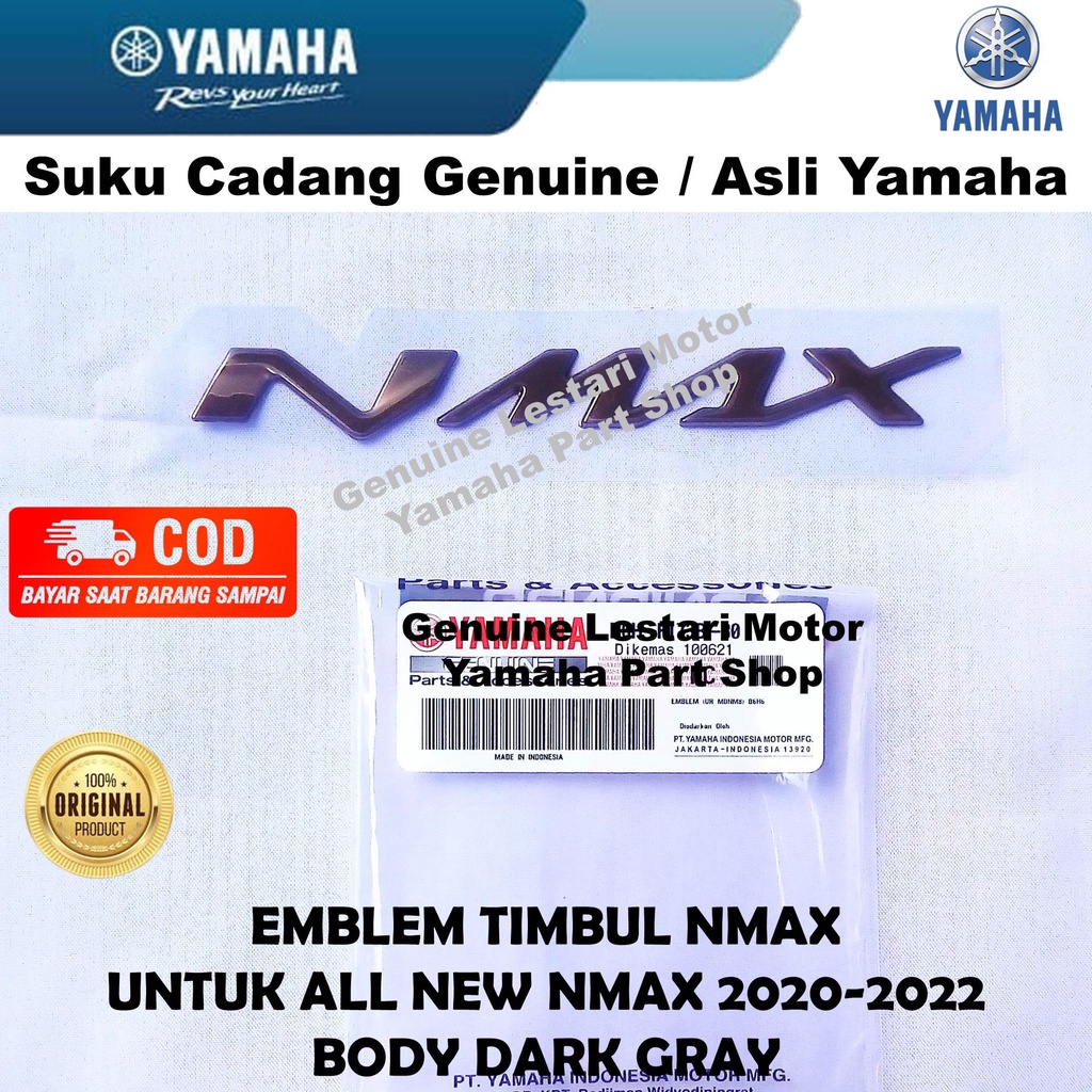 Jual Stiker Logo Emblem Timbul Body Dark Gray All New Nmax N Max 2020 ...