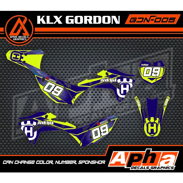 Jual STIKER DECAL KLX GORDON SUPERMOTO | DECAL MOTOCROSS | KODE 005 ...
