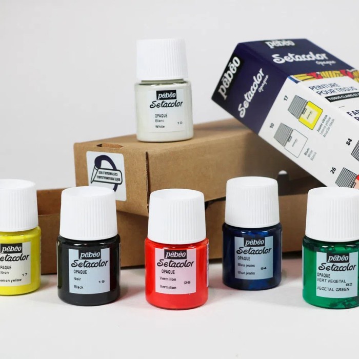 Jual Pebeo Setacolor Opaque Fabric Paint Color Set Kain DIY | Shopee ...