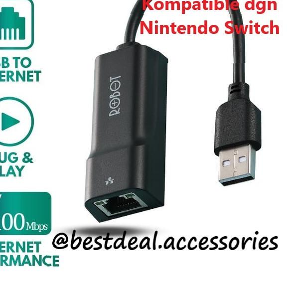 Jual ROBOT EA10 USB Ethernet Adapter USB 2.0 to RJ45 LAN Nintendo ...
