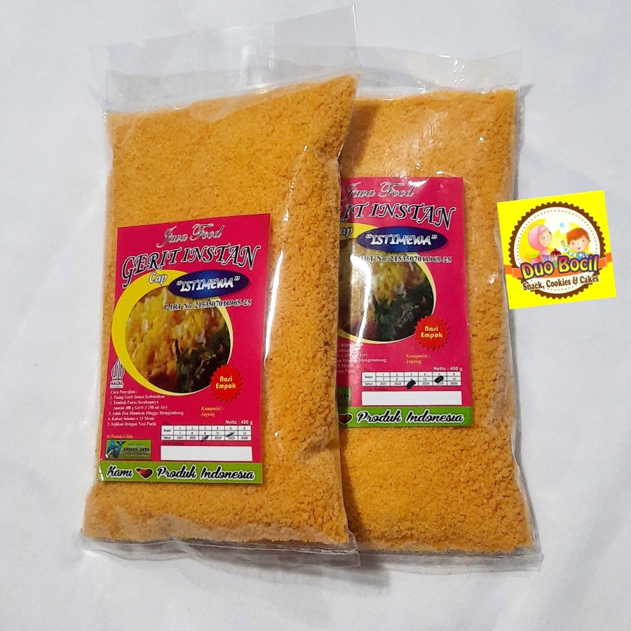Jual Nasi Jagung Ampok Gerit Instant 400 Gram Khas Malang - Duo Bocil ...