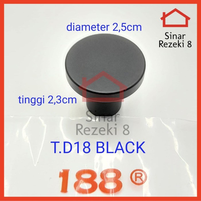 Jual Handle Tarikan D18 Hitam Black Knob / Bulat Laci Pentol Pintu ...