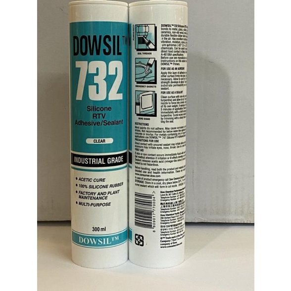 Jual dowsil 732 / dowsil 732 silicone rtv adhesive/sealant | Shopee Indonesia