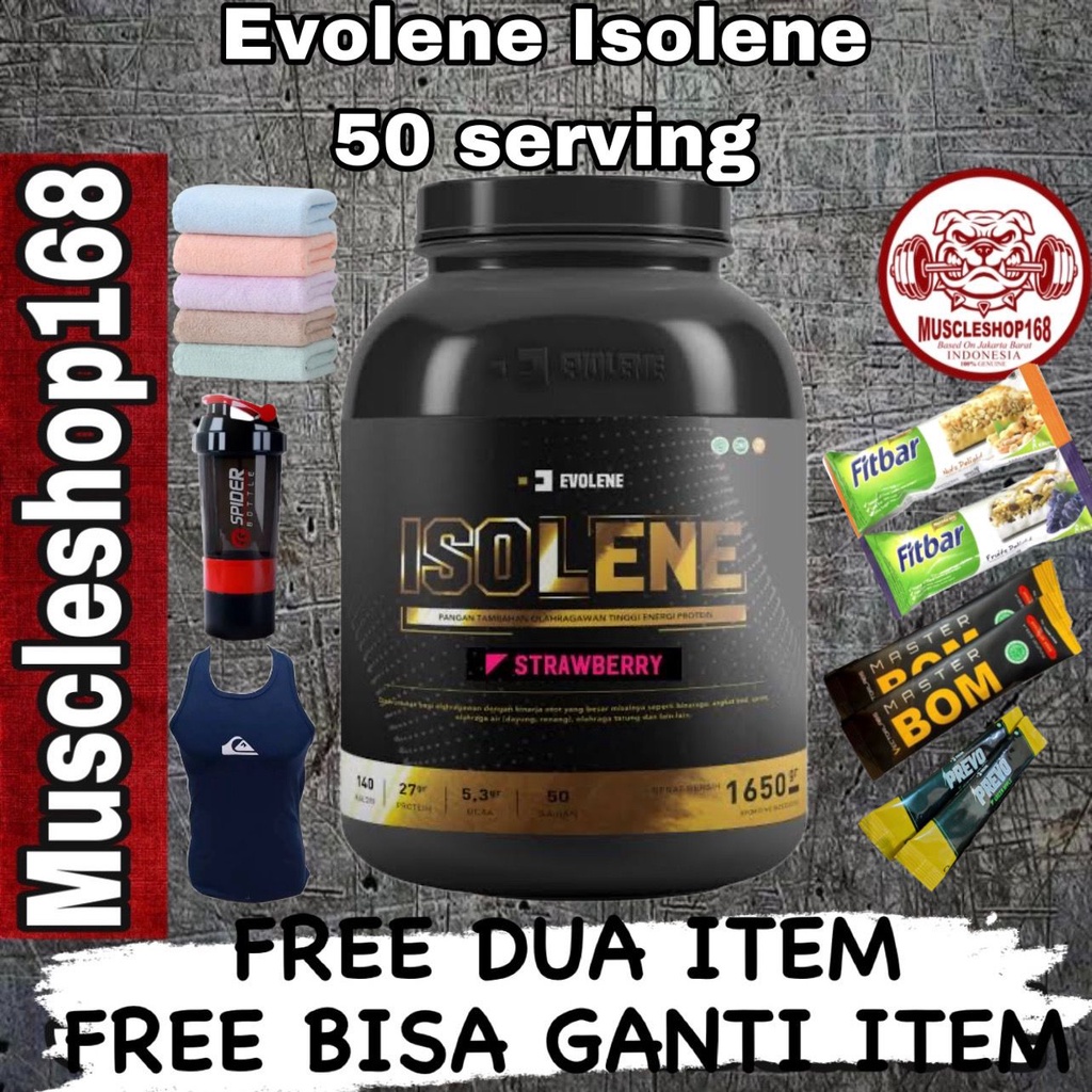 Jual ISOLENE 50 Serving 1650gr gram Isoline Evolene Whey Protein ...