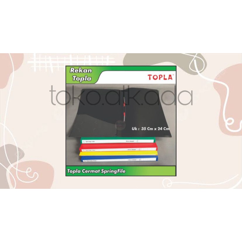 Jual SPRING FILE TOPLA 35 X 24 CM / MAP BINDER / TOPLA CERMAT ...