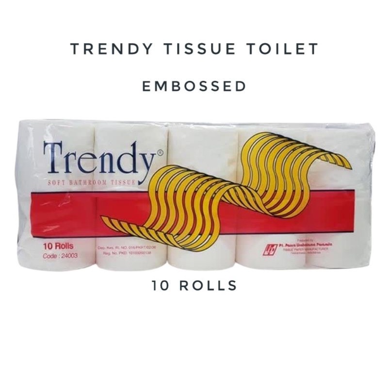 Jual TRENDY Tissue Toilet Embossed - Tisu Gulung Emboss - Tisu WC Kamar ...