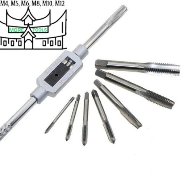 Jual Hand Tap Drill Bits Set 8 pcs / Mata Bor Pembuat Ulir Drat Baut Sekrup | Shopee Indonesia