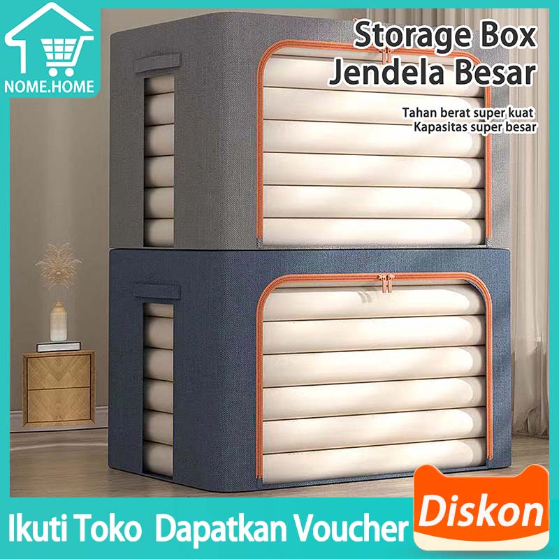 Jual NOME BARU 66L Lipat linen katun lebih tebal kotak penyimpanan ...