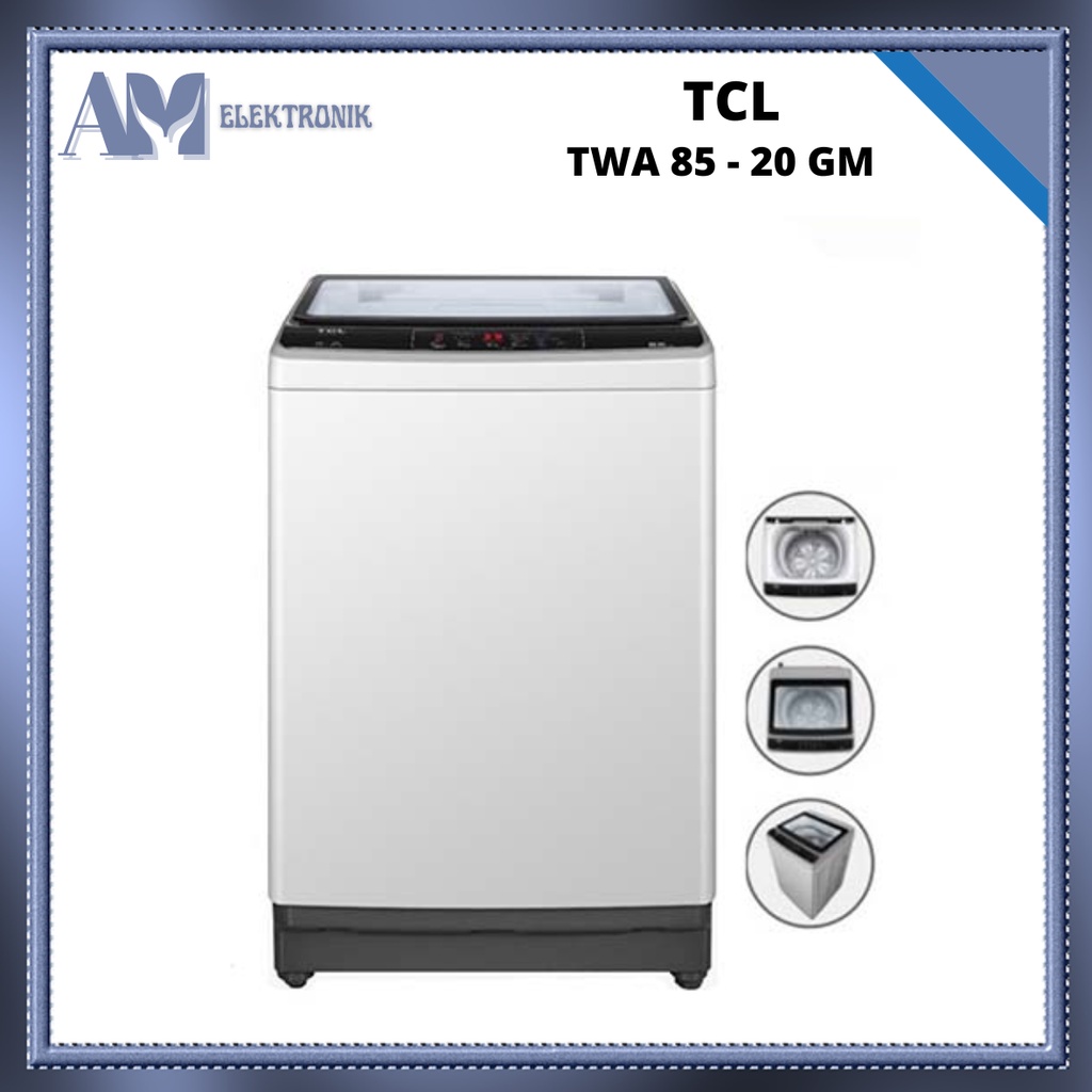 Jual MESIN CUCI TCL TWA 85 - 20 GM / 1 TABUNG TOP LOADING 8 KG | Shopee Indonesia