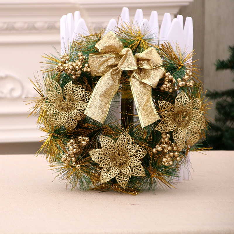 Jual HIASAN KRANS NATAL DEKORASI NATAL Christmas XMAS 30cm Krans BULAT ...