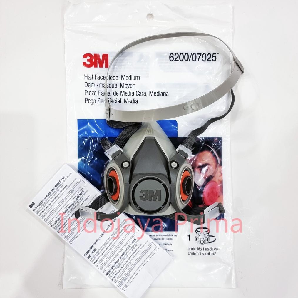 Jual Best Seller!! Masker 3M 6200 Half Facepiece Respirator Half Gas ...