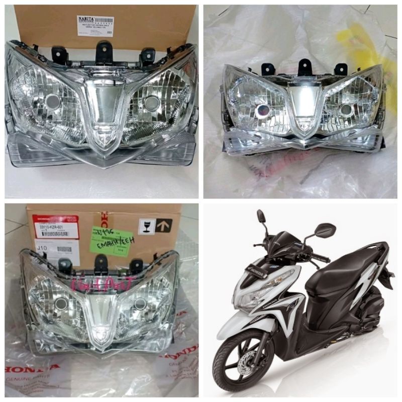 Jual reflektor lampu depan Vario techno 125 fi old bohlam KZR Narita win | Shopee Indonesia