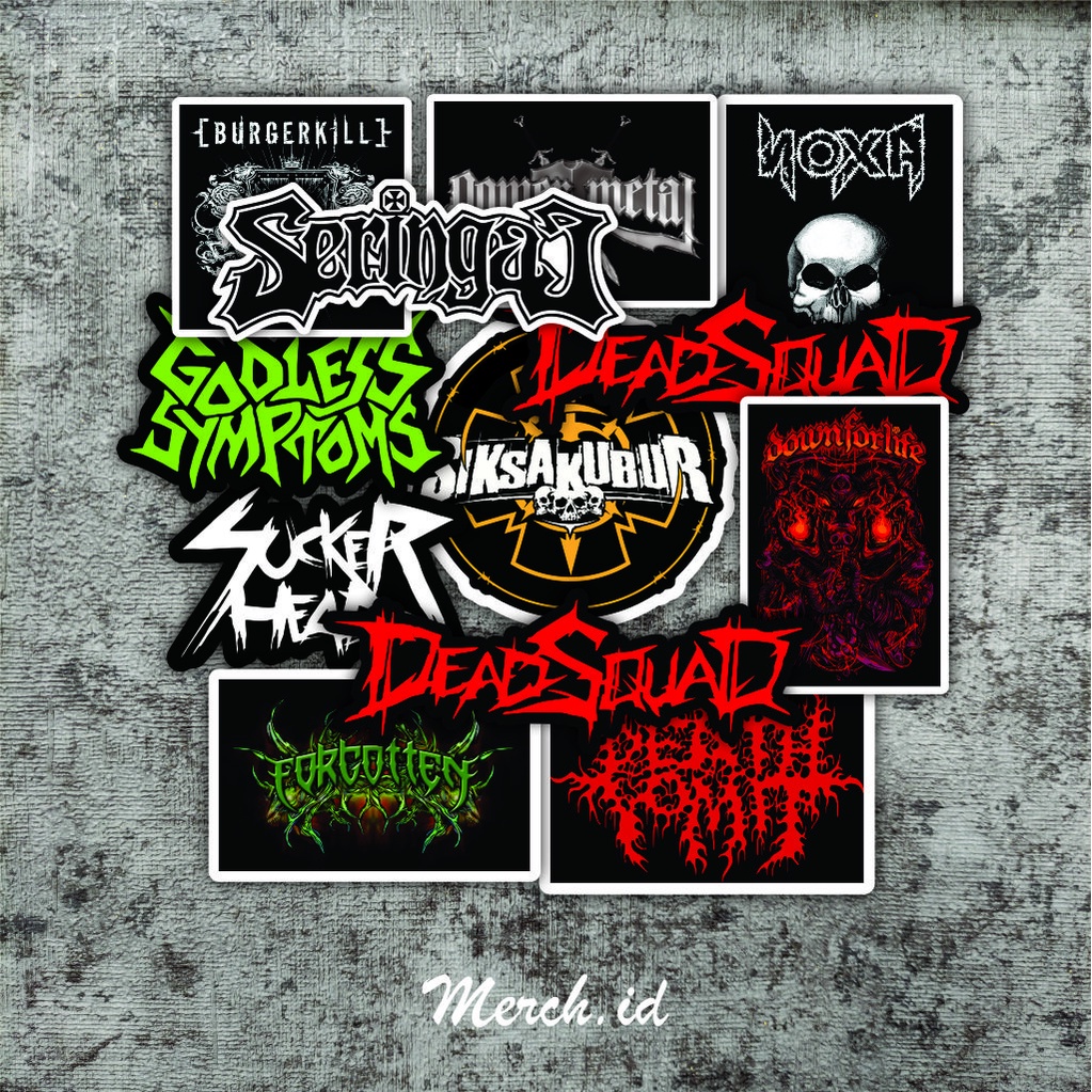 Jual Stiker Band Metal set 2 deadsquad burgerkill seringai sticker pack ...