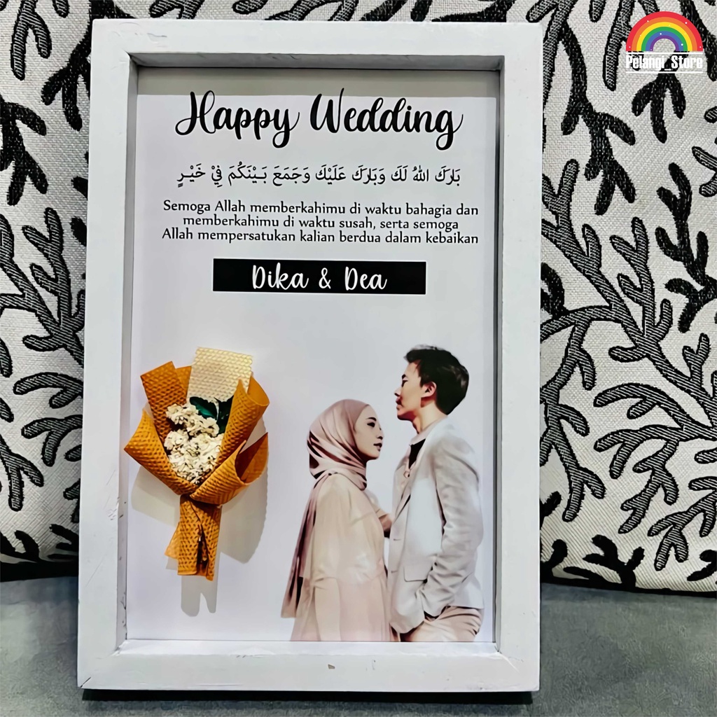 Jual (SEHARI JADI!!) Frame Kado Nikahan/Wedding Kado Ulang tahun ...