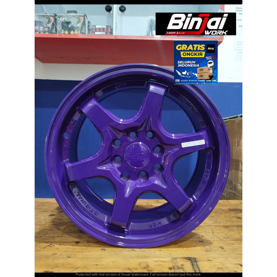 Jual Velg Mobil warna Ungu Purple HSR R15 buat Brio, Jazz, Avanza ...