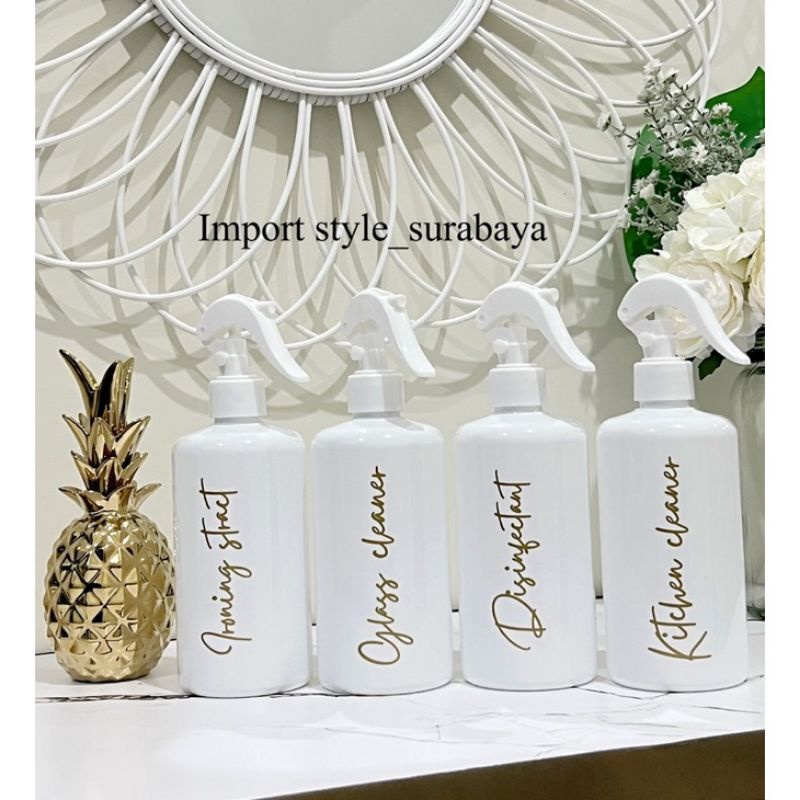Jual Botol SPRAY PUTIH N28 500ml GOLD NEW aesthetic bottle refill ...