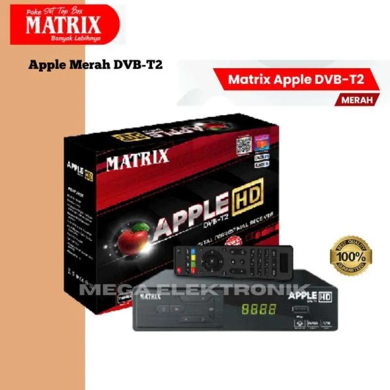 Jual SET TOP BOX MATRIX APPLE MERAH DVB T2 /STB HD TV DIGITAL MATRIX DVBT2 | Shopee Indonesia