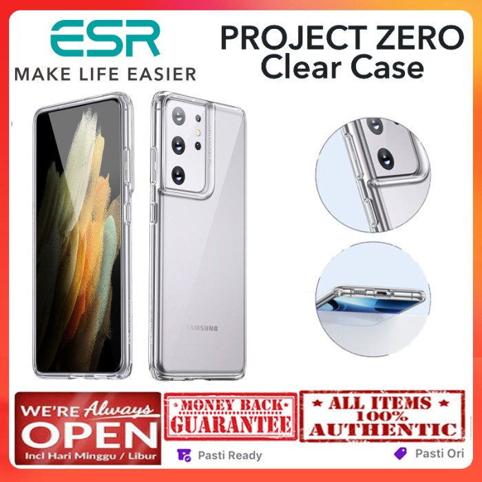 Jual Case Original Samsung Galaxy S21 Ultra S21 Plus ESR Project Zero Slim Casing - S21 Plus ...