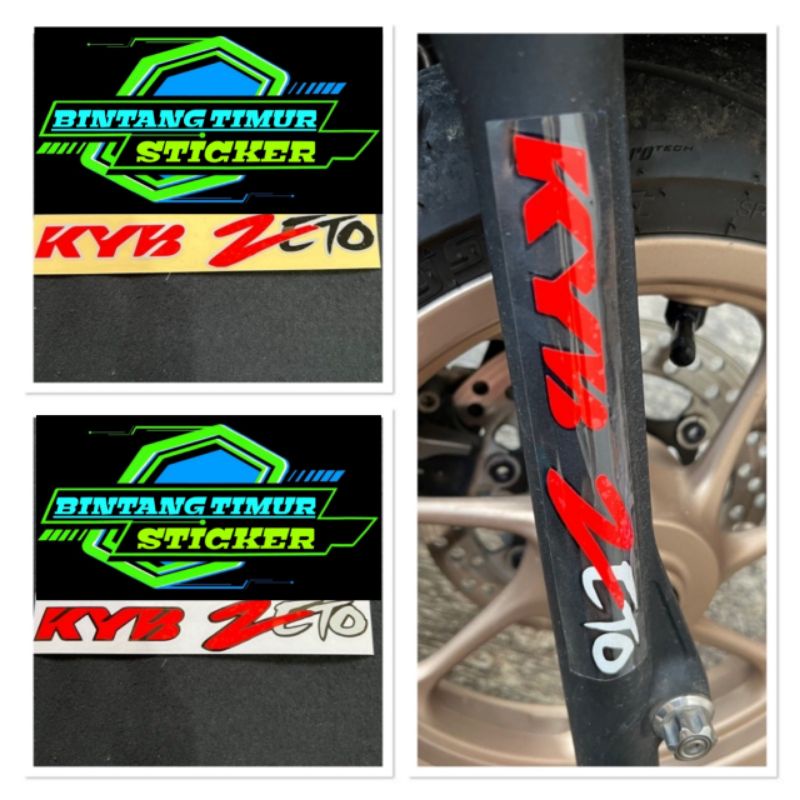 Jual STICKER SHOCK DEPAN KYB ZETO CUTTING | Shopee Indonesia