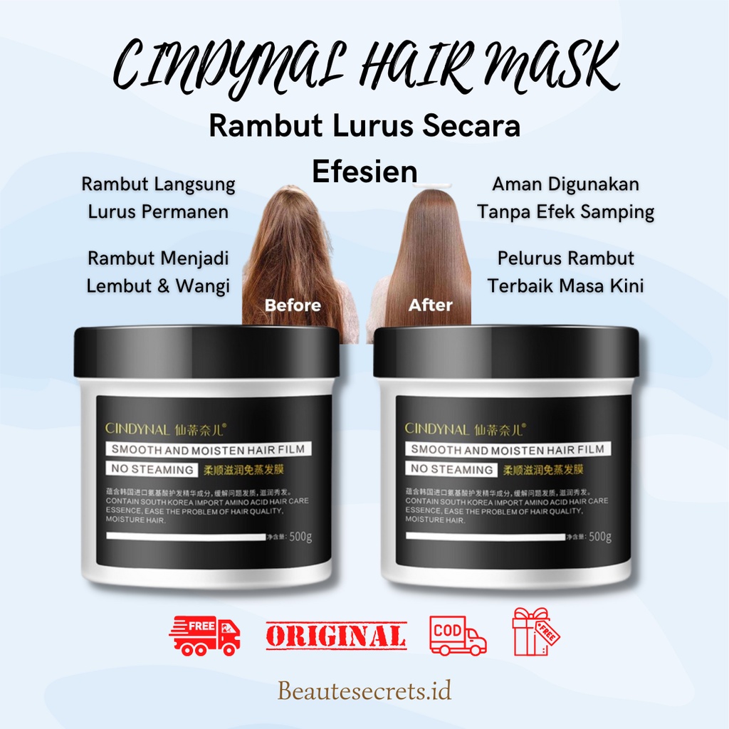 Jual CINDYNAL HAIR MASK KERATIN SMOOTING - Pelurus Rambut Tanpa Catok ...