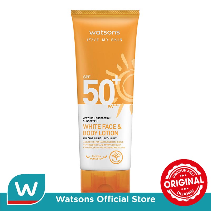 Jual Watsons Very High Protection Sunscreen White Face & Body Lotion ...
