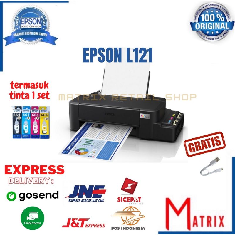 Jual PRINTER EPSON L121 GARANSI RESMI EPSON ORIGINAL (BARU Pengganti L120) | Shopee Indonesia