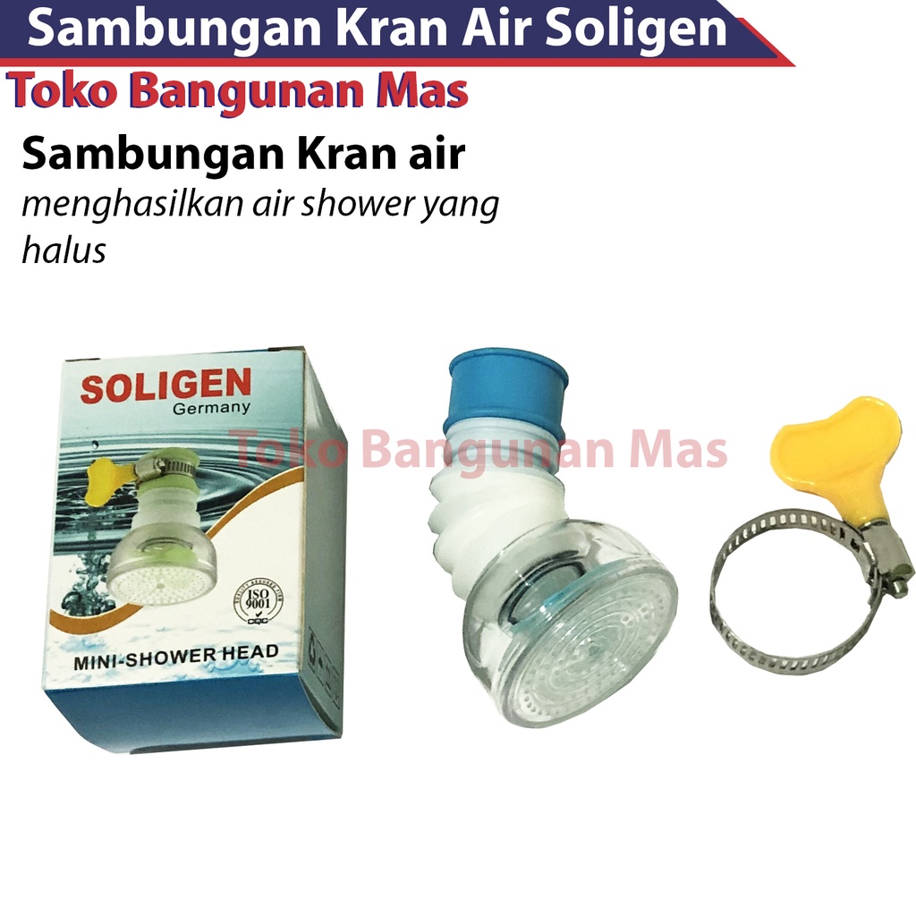 Jual Sambungan Kran SOLIGEN Anti Percikan Kepala Shower Keran Fleksibel ...
