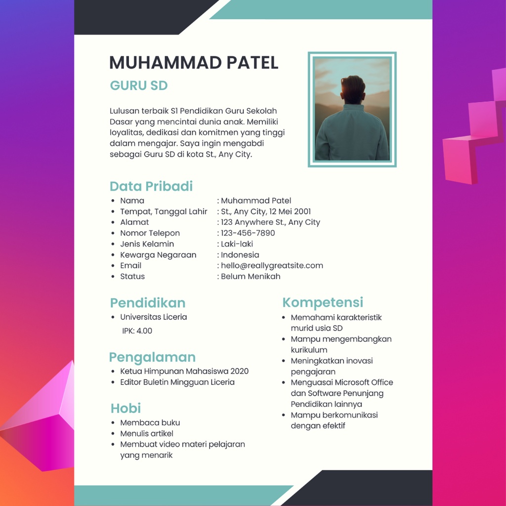 Jual Jasa Pembuatan CV / Curriculum Vitae | Desain CV | Lamaran Kerja - DESAIN TERPOPULER 2022 ...