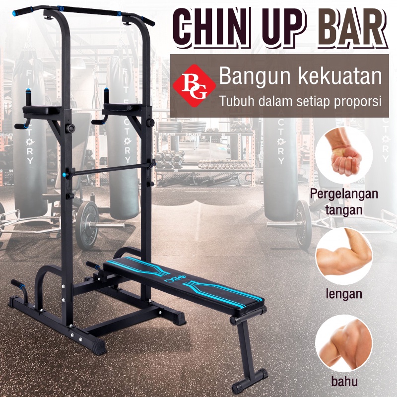 Jual BG SPORT Pull Up Bar Station Chin Up Multifungsi Alat Pull Up ...