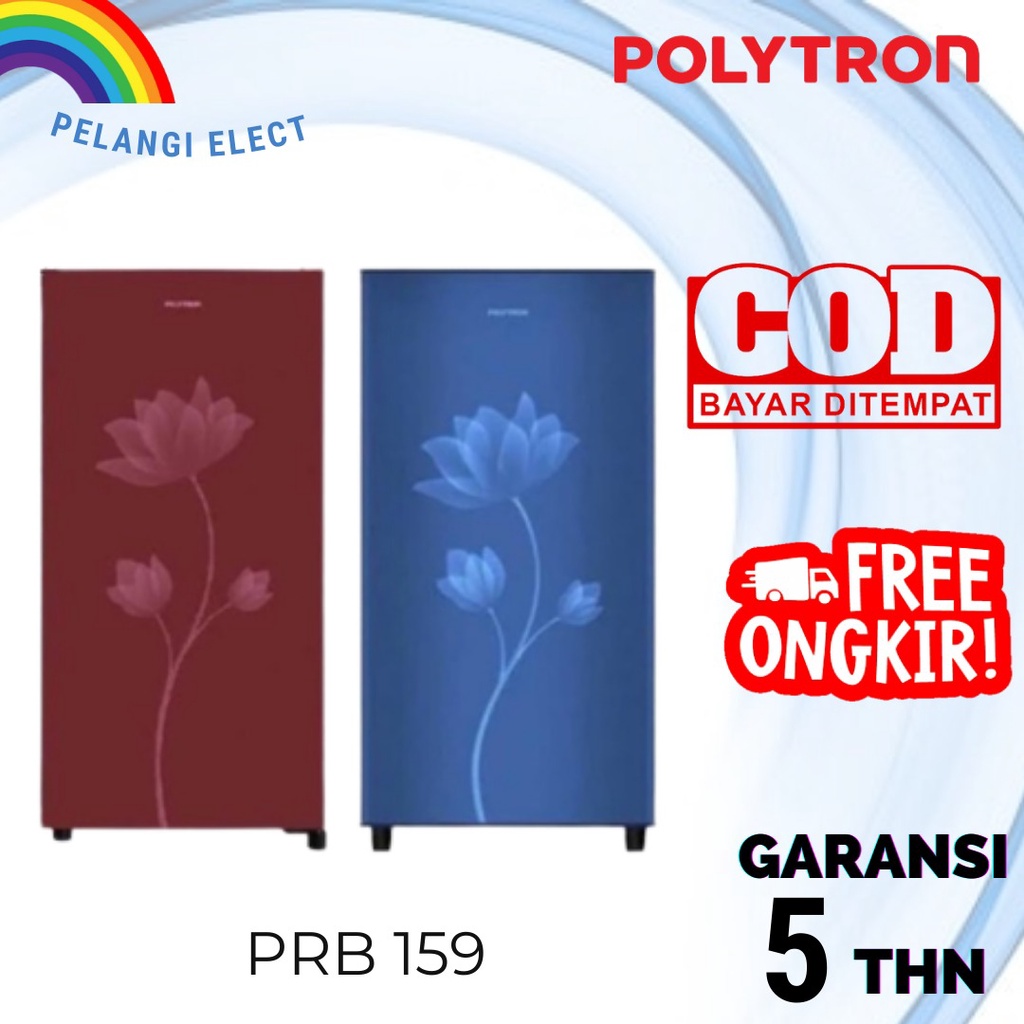 Jual KULKAS 1 PINTU POLYTRON PRB 159 / 157 MOTIF 150LITER GARANSI RESMI ...