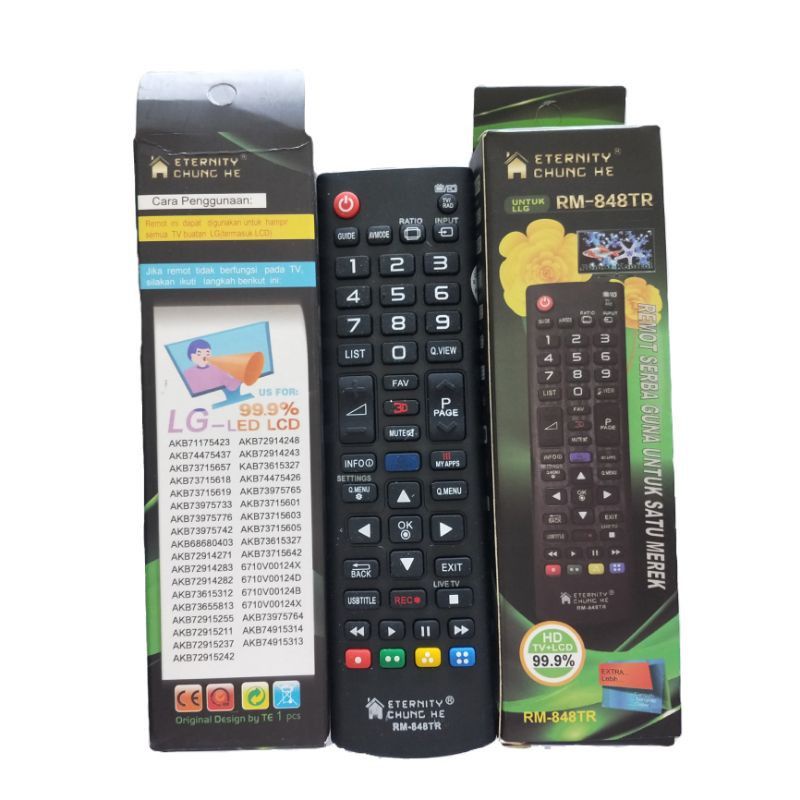 Jual Remote Remot TV LG LCD-LED-Tabung RM-848TR Tanpa Seting | Shopee Indonesia