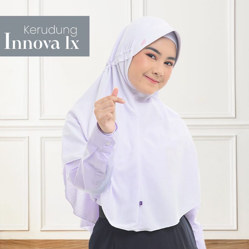 Jual Kerudung INNOVA LX Sekolah SD SMP SMA Instan Serut Tertutup Rabbani ORI | Shopee Indonesia