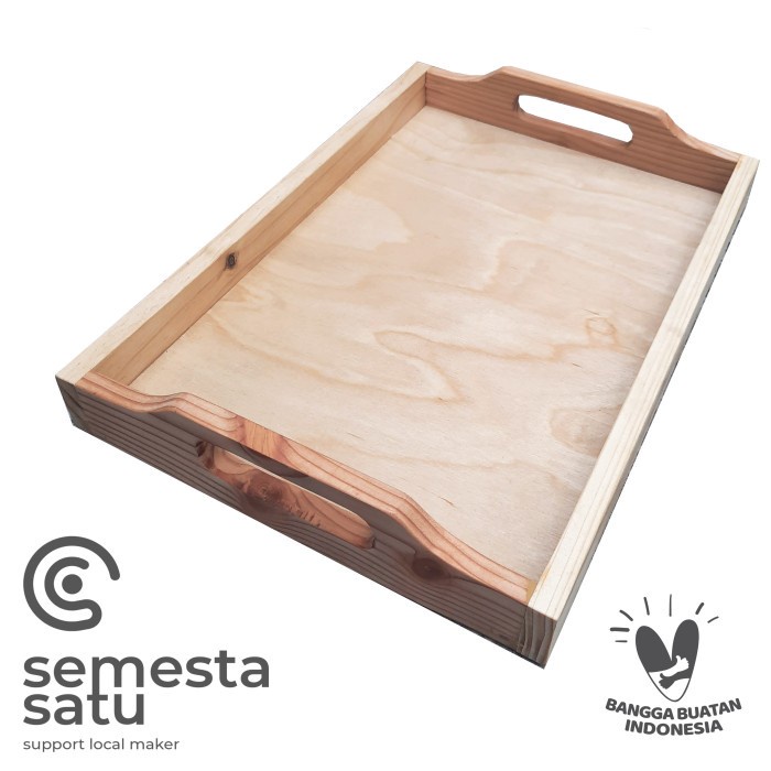 Jual baki kayu nampan kayu wooden tray makanan | Shopee Indonesia
