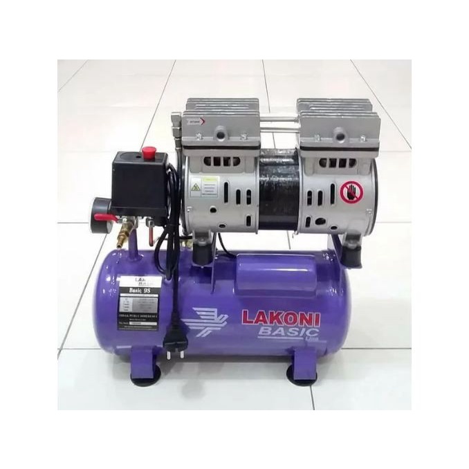Jual Kompresor Angin Udara 8L 9s LAKONI BASIC / Silent Oiless Compressor Oilless 0.75HP 8liter ...