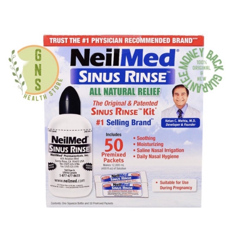 Jual NeilMed Neil Med Bottle Sinus Rinse KIDS Kit Botol + 50 Paket ...