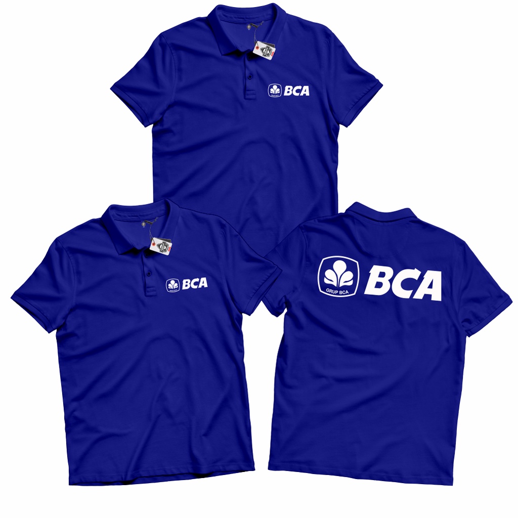 Jual KARIMAKE Polo Shirt Kaos Polo Bank BCA Bank Central Asia Kaos ...