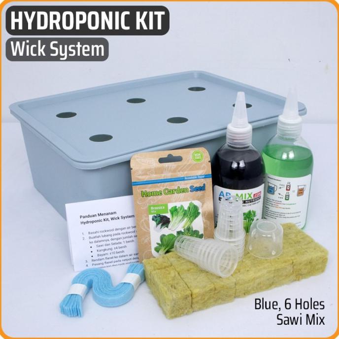 Jual Paket Pemula Hidroponik Lengkap, Hydroponic Kit Wick System, 1 ...