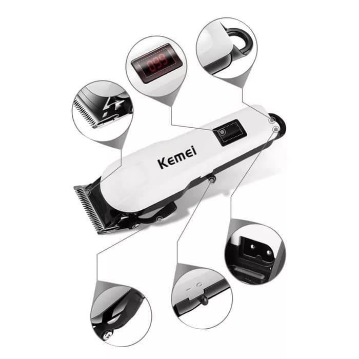 Jual Hair Clipper Kemei KM-809A Alat Mesin Cukur Rambut potong rambut Perawatan Pria Shaving ...